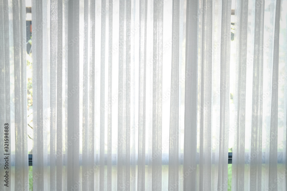 white see through sheer window curtain Stock Photo | Adobe Stock