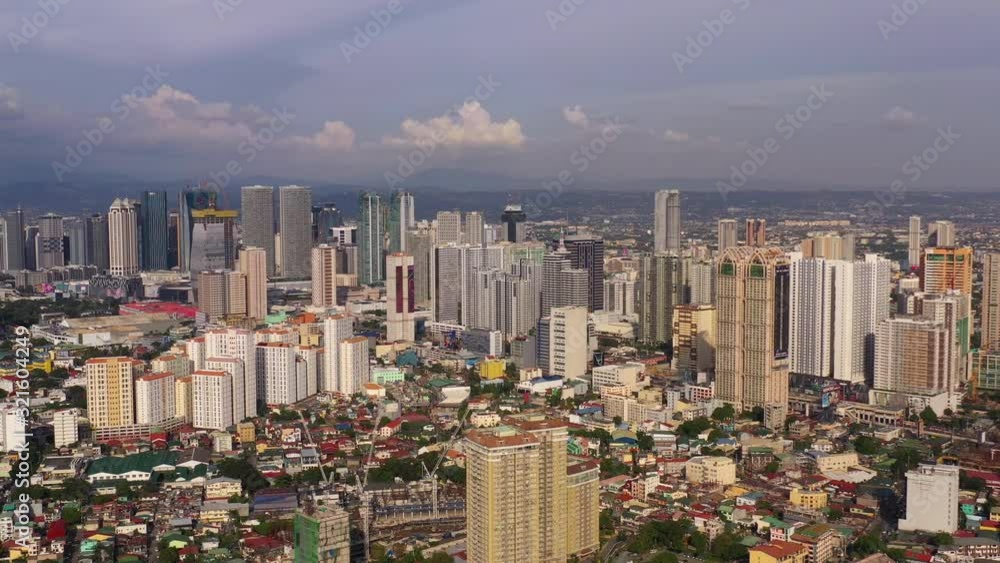 Aerial Philippines Manila Mandaluyong City September 2019 Sunny Day 4K Mavic Pro Aerial video of ...