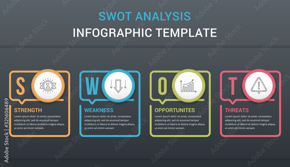 SWOT Analysis Diagram Stock Vector | Adobe Stock