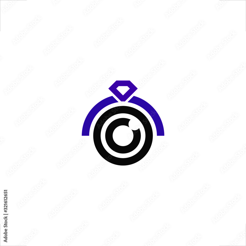 camera logo diamond ring design Stock Vector | Adobe Stock