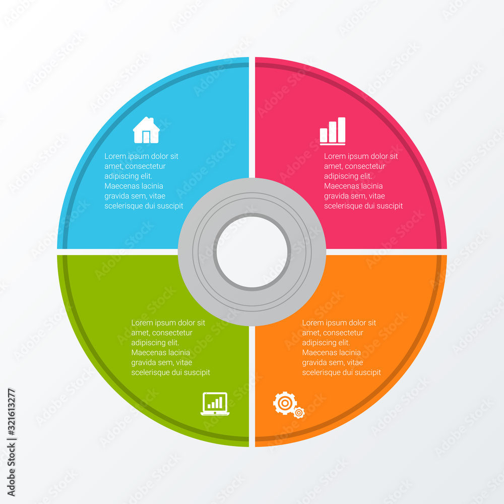 Business data visualization. Process chart. Abstract elements of graph ...