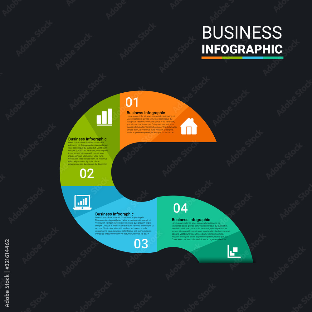Vector Infographic label design template with icons and options or ...