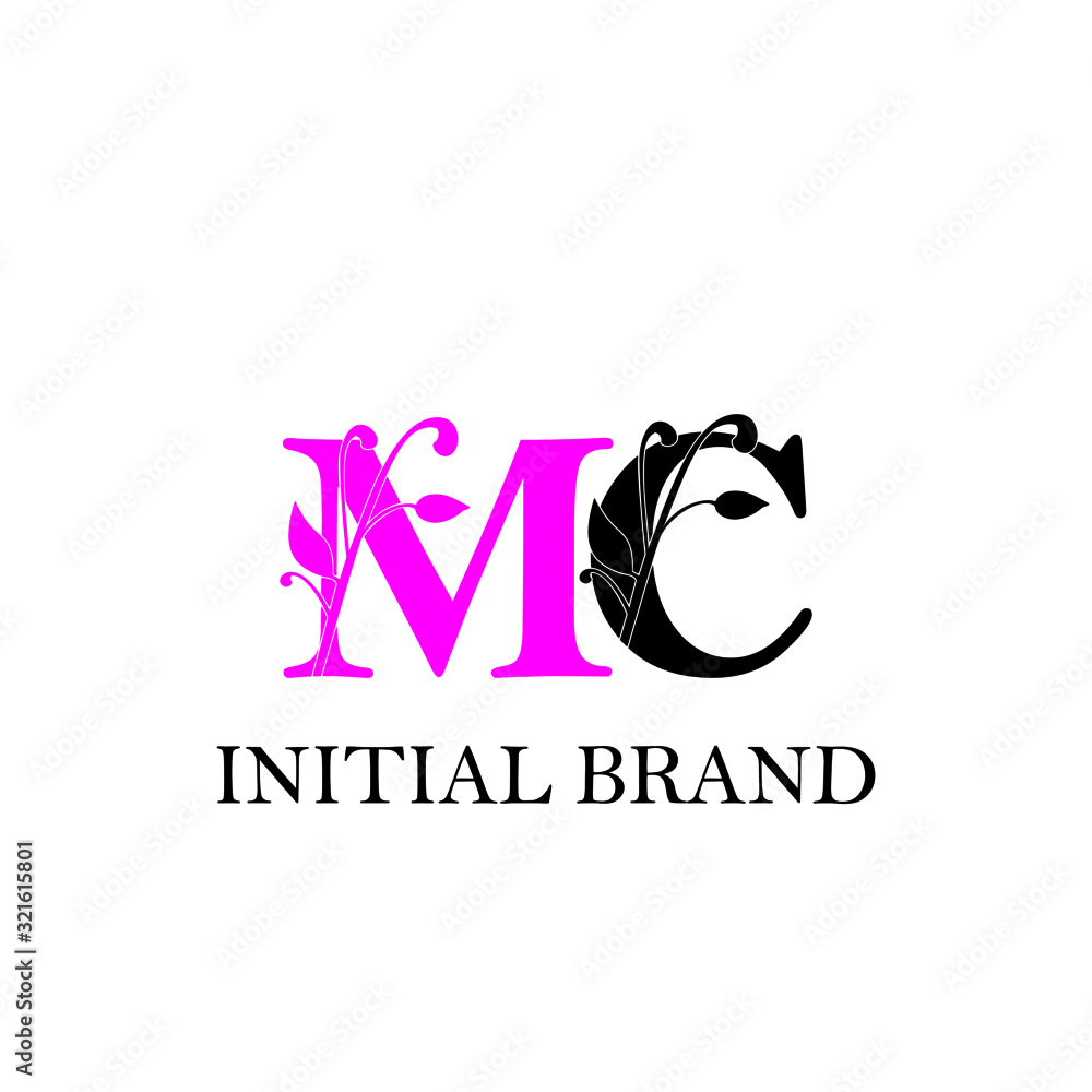 Initial MC logo letter luxury vector modern Stock Vector | Adobe Stock
