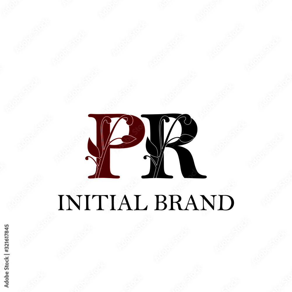 Initial PR logo letter luxury vector modern Stock Vector | Adobe Stock
