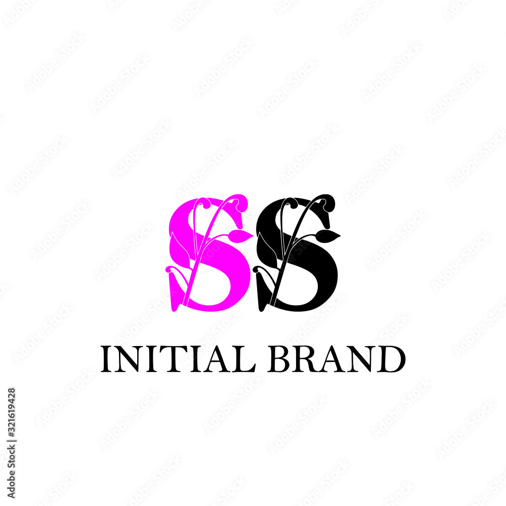 Initial SS logo letter luxury vector modern Stock Vector | Adobe Stock