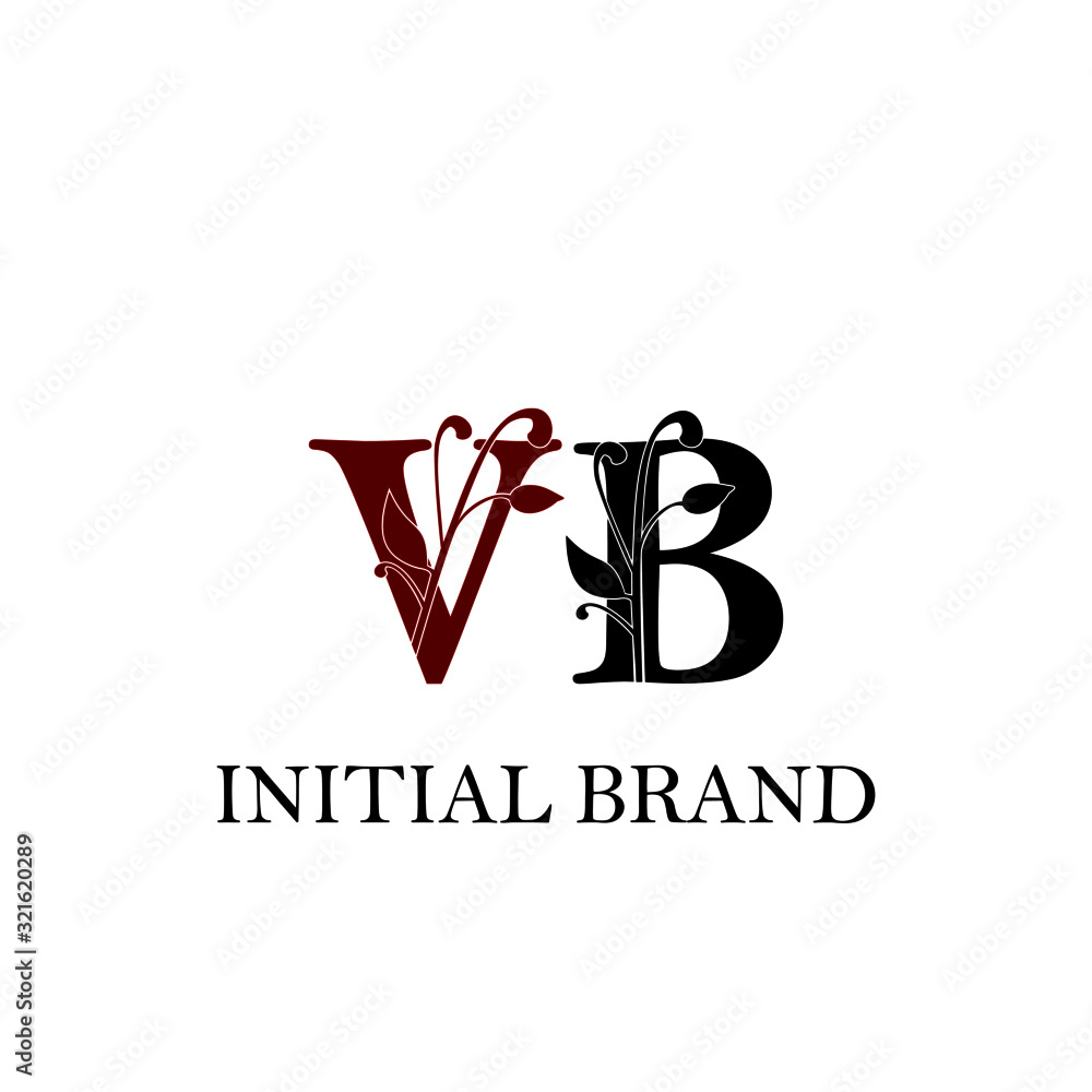 Initial VB logo letter luxury vector modern Stock Vector | Adobe Stock