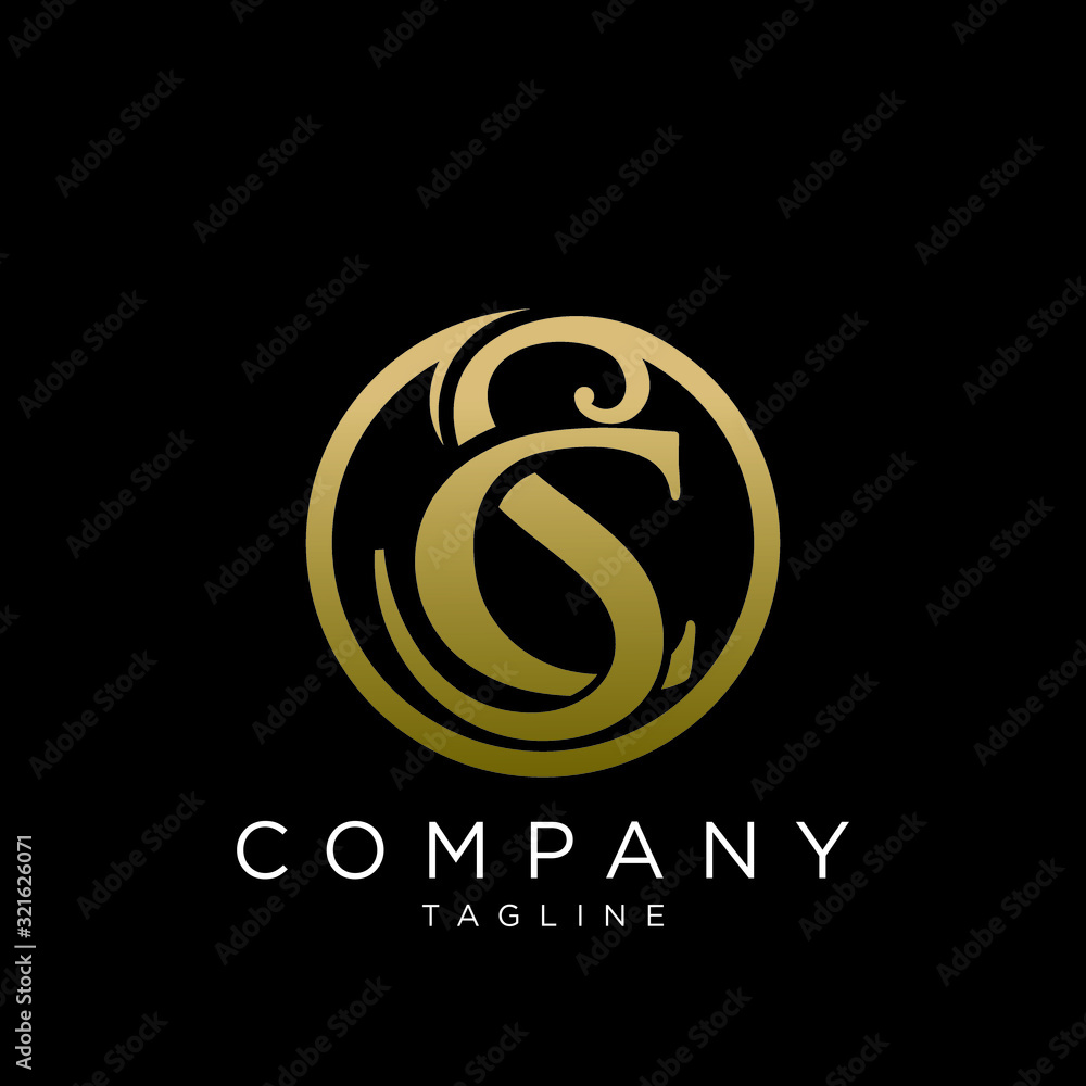 sc logo design luxury icon symbol Stock Vector | Adobe Stock