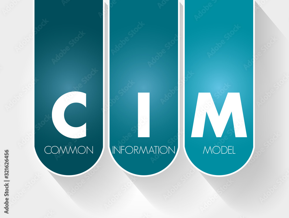 CIM - Common Information Model acronym, concept background Stock Vector ...