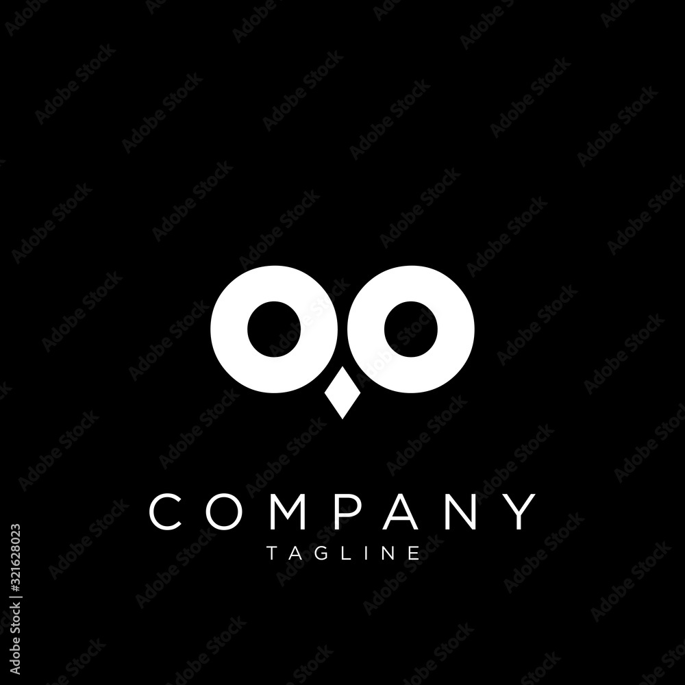 owl face logo design vector simple icon Stock ベクター | Adobe Stock