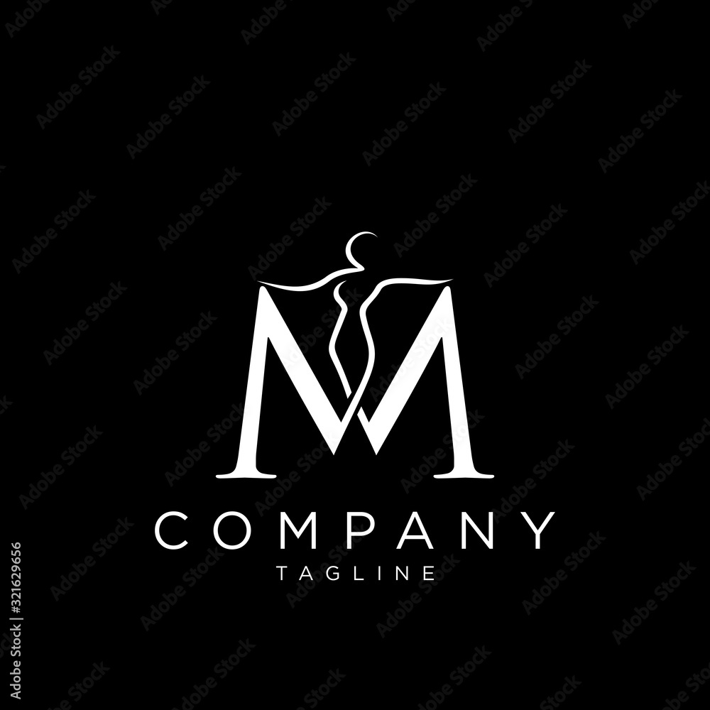 m body beauty logo design vector Stock Vector | Adobe Stock