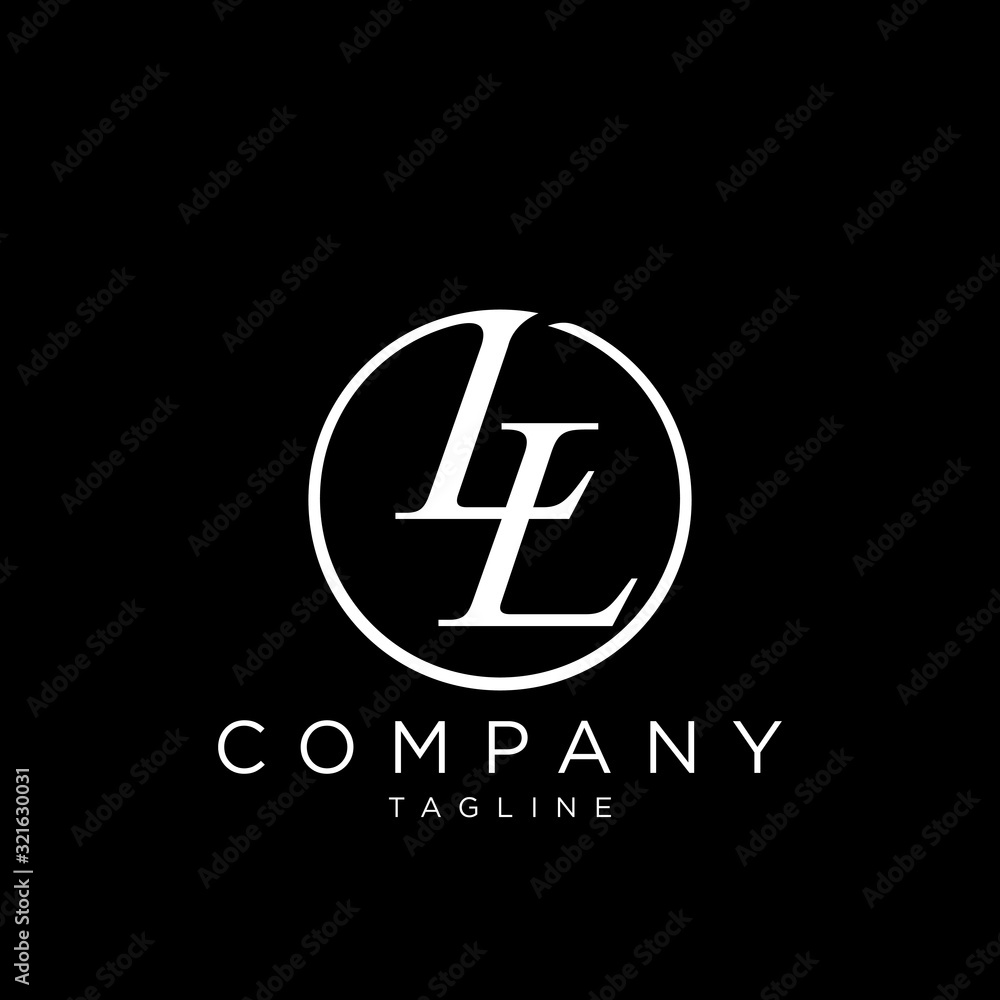 ll logo design vector icon Stock Vector | Adobe Stock