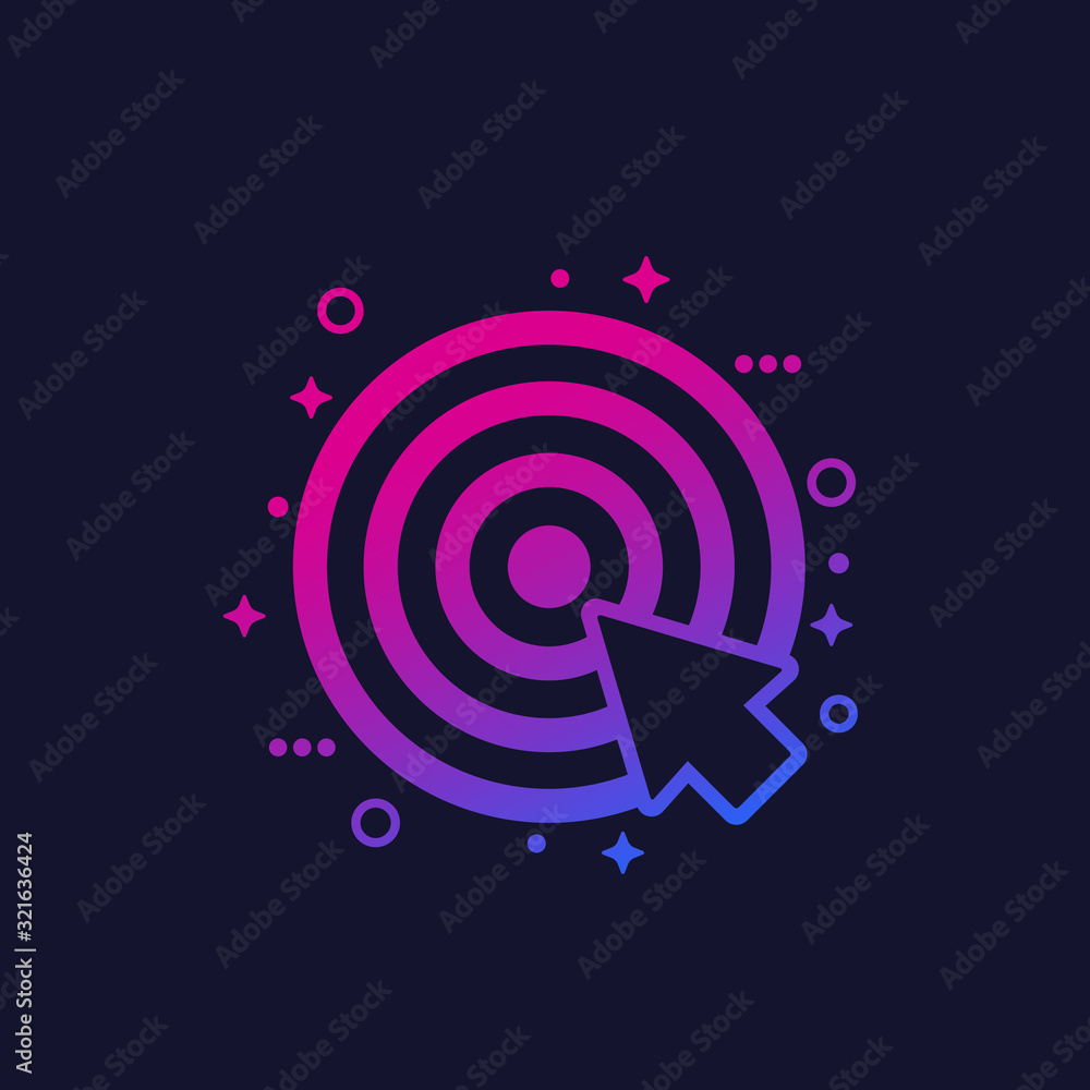 Vetor de target and cursor, vector icon do Stock | Adobe Stock