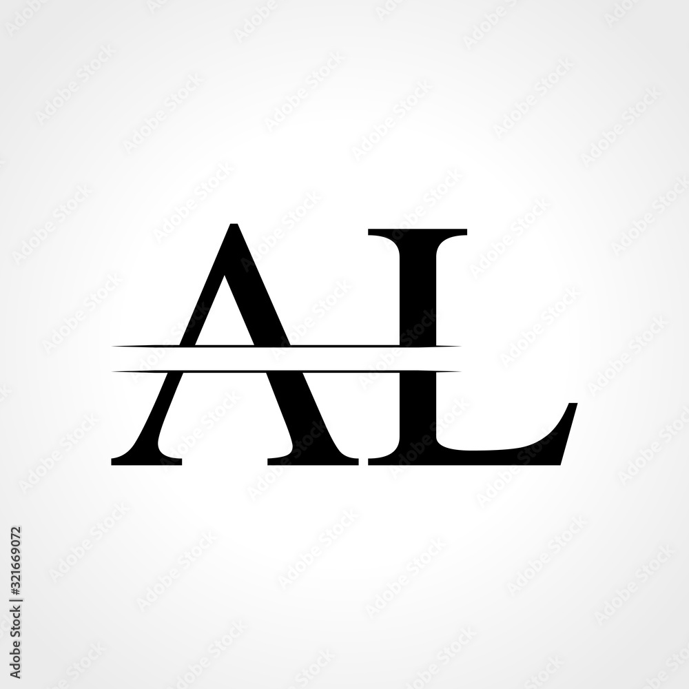 Vetor de Initial AL Letter Logo With Creative Modern Business ...