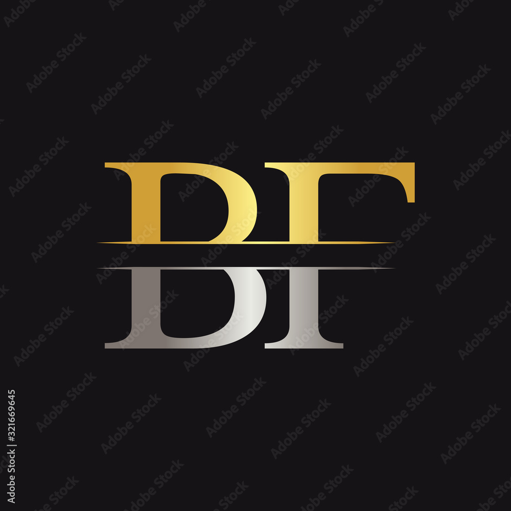 Initial BF Letter Logo With Creative Modern Business Typography Vector ...