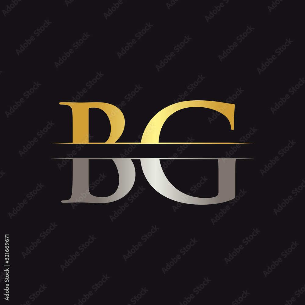 Initial BG Letter Logo With Creative Modern Business Typography Vector ...