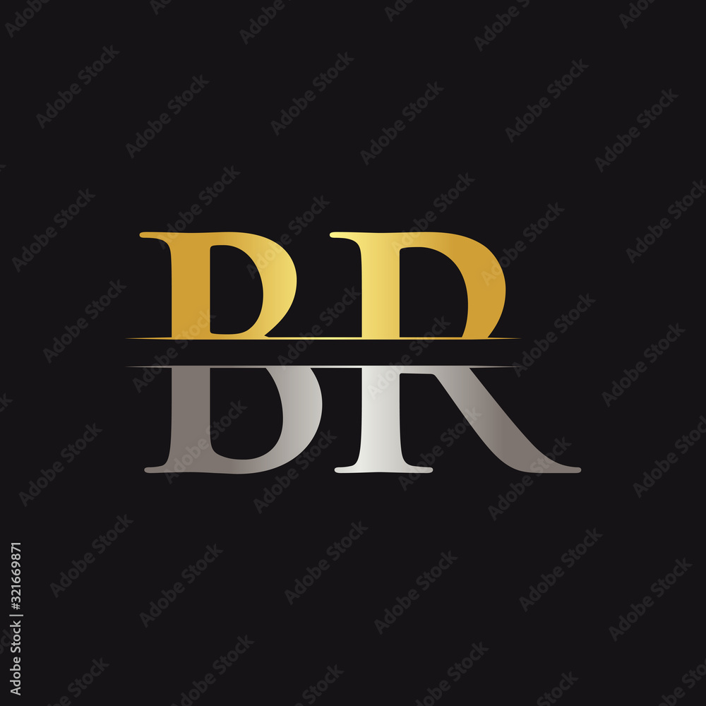 Initial BR Letter Logo With Creative Modern Business Typography Vector ...