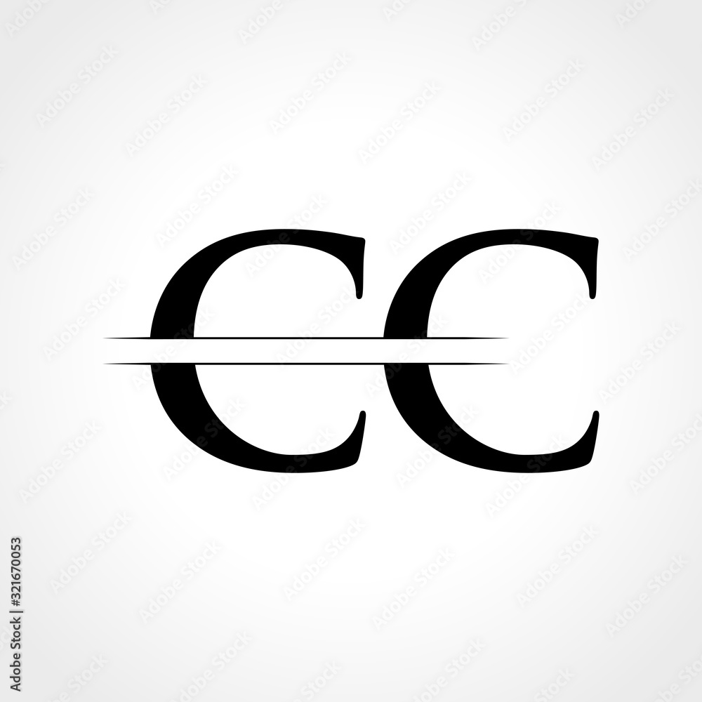Initial CC Letter Logo With Creative Modern Business Typography Vector ...