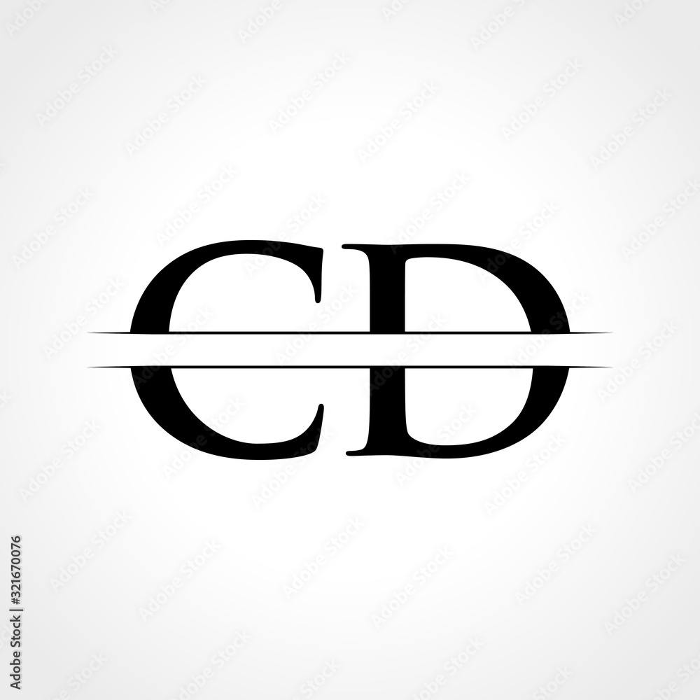 Initial CD Letter Logo With Creative Modern Business Typography Vector ...