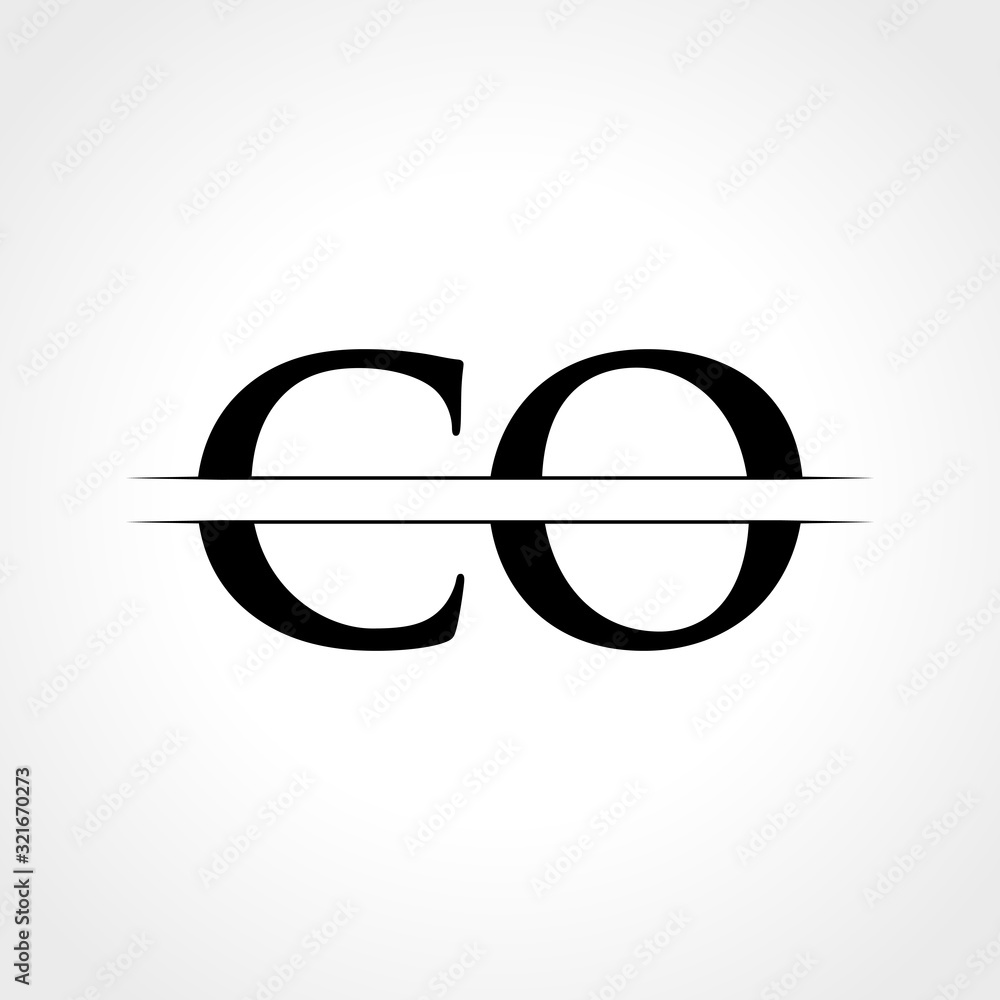 Initial CO Letter Logo With Creative Modern Business Typography Vector ...
