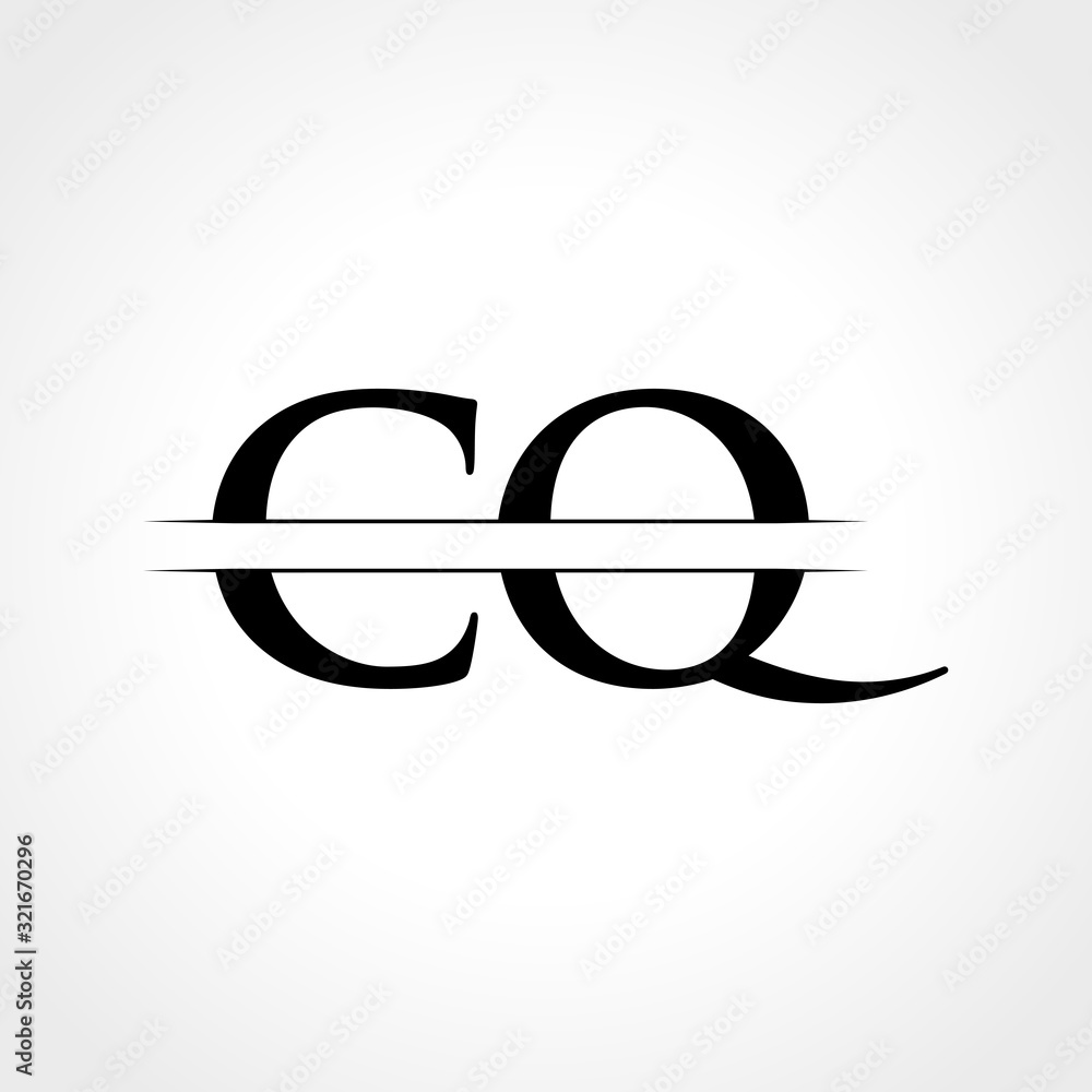 Initial CQ Letter Logo With Creative Modern Business Typography Vector ...