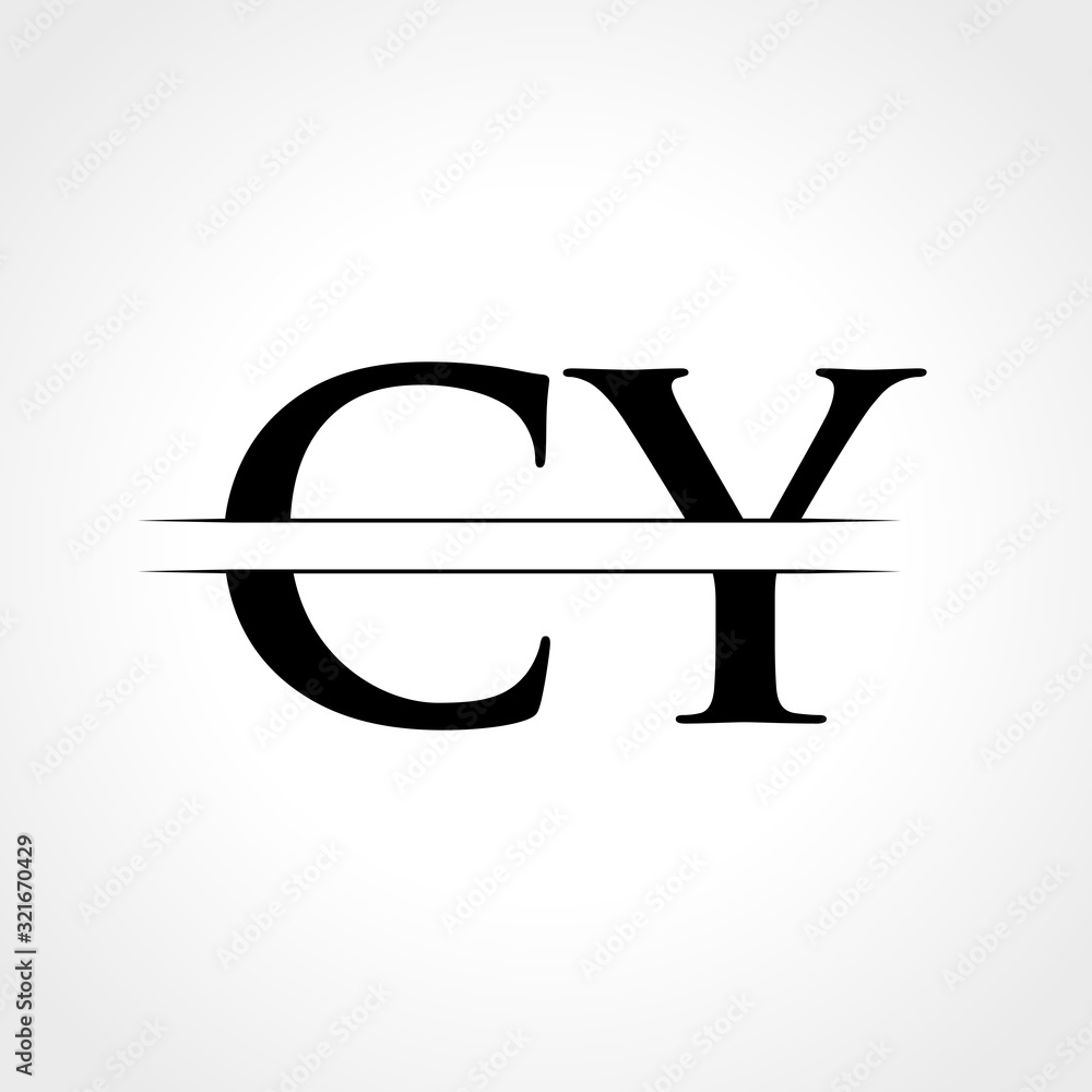 Initial CY Letter Logo With Creative Modern Business Typography Vector ...