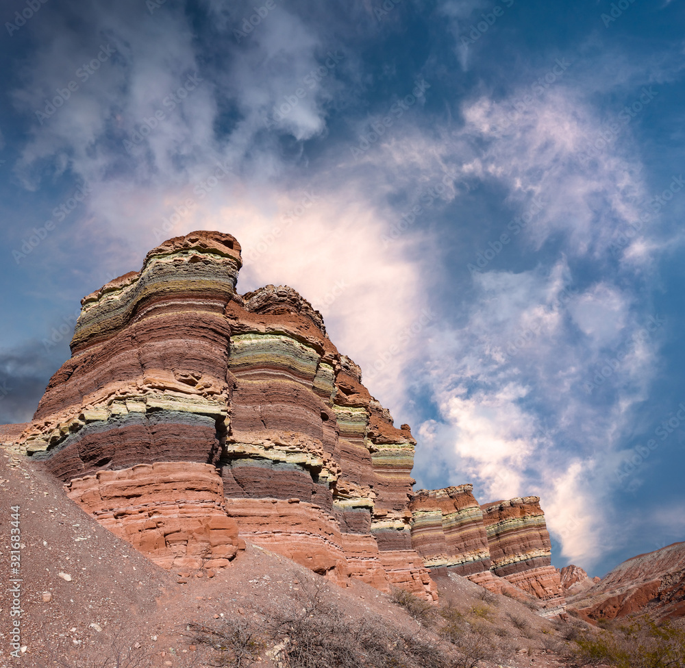 La Yesera at the quebrada de las conchas at Cafayate in Salta ...