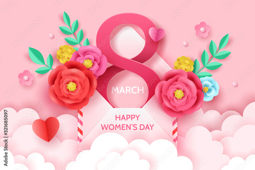 8 March International women's day banner template for social media ...