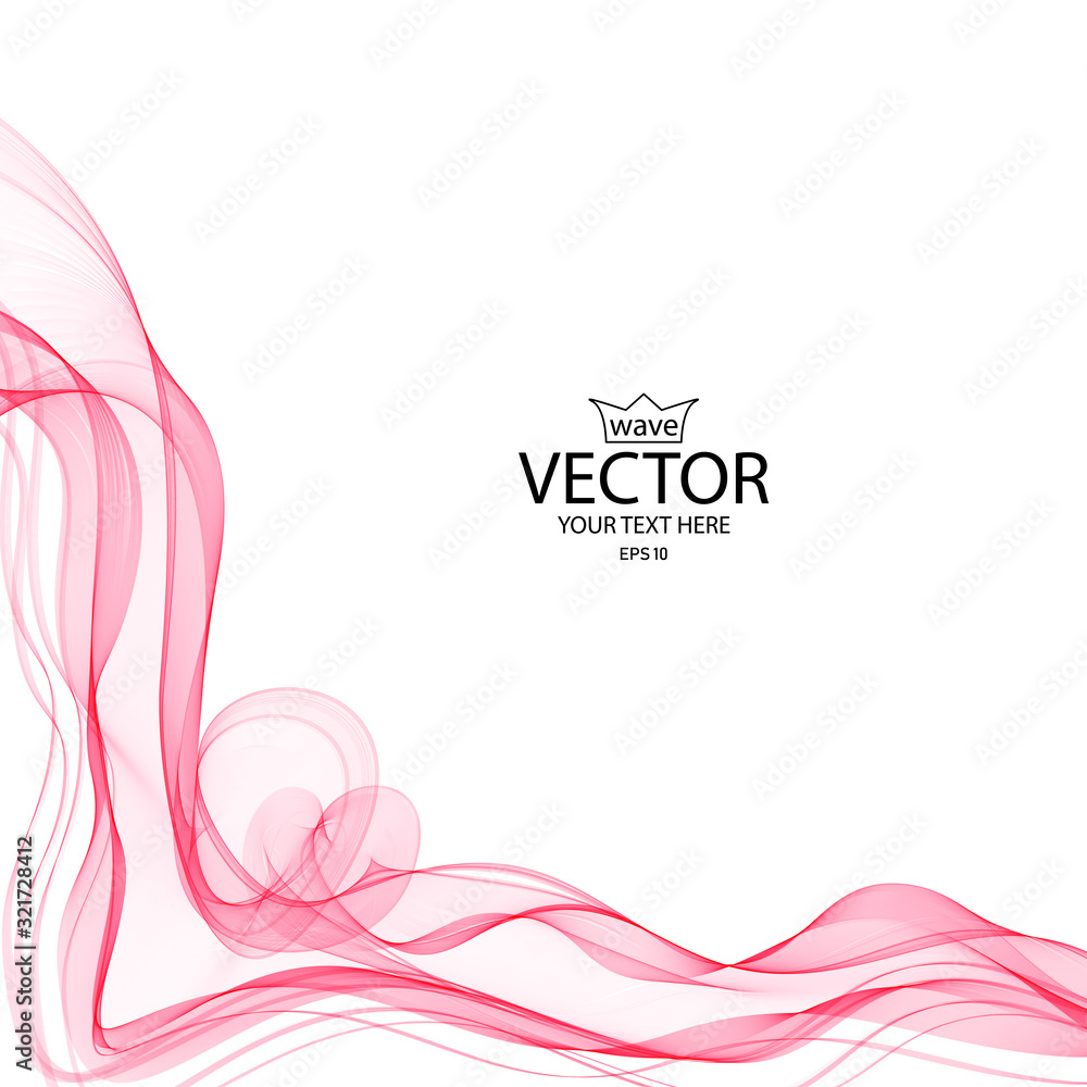 Vector abstract pink wave background. Romantic pink wave. Stock Vector ...