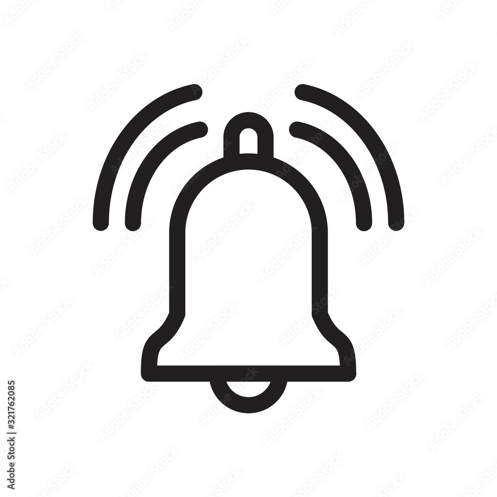 Alarm Icon template black color editable. Alarm Icon symbol Flat vector ...