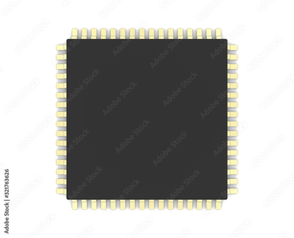 Blank digital computer and mobile chip for branding and mock up. 3d ...
