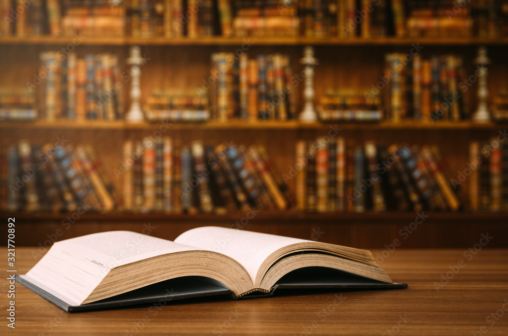 Open book on the desk Stock Photo | Adobe Stock