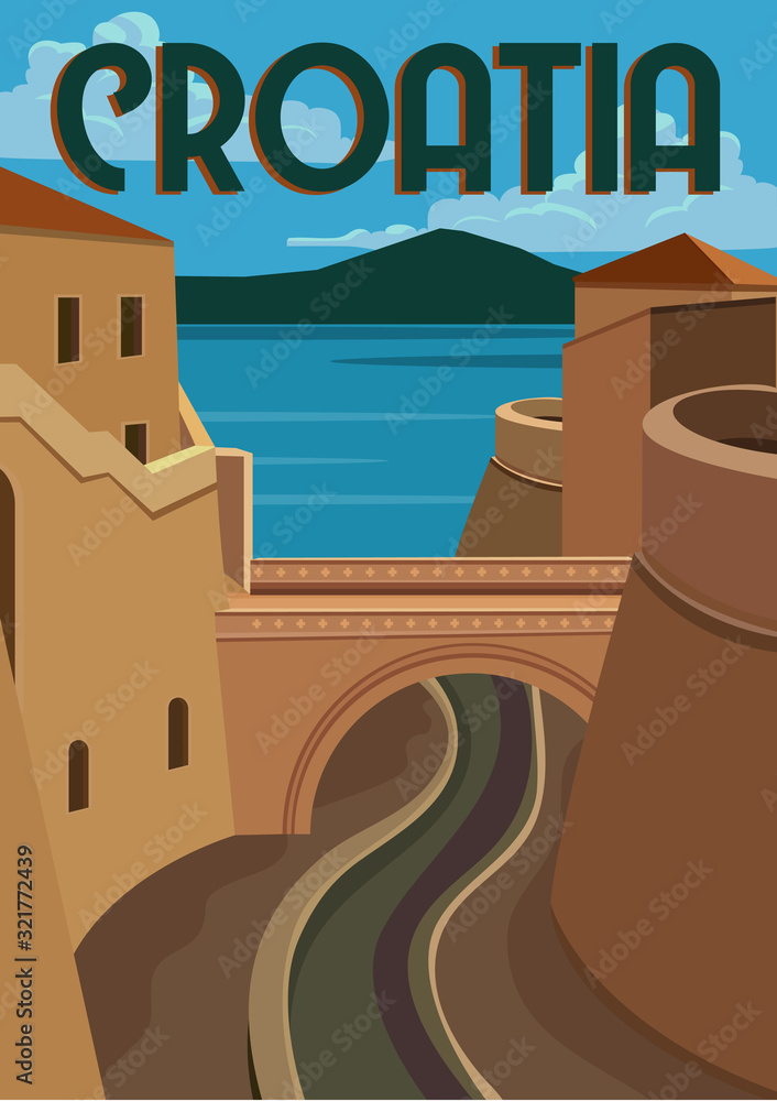 Croatia Vector Illustration Background Stock Vector | Adobe Stock
