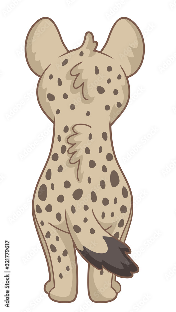 Hyena Back View Illustration Stock Vector | Adobe Stock