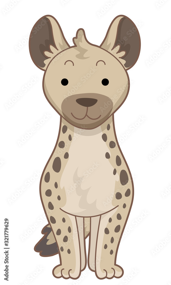 Hyena Front View Illustration Stock Vector | Adobe Stock