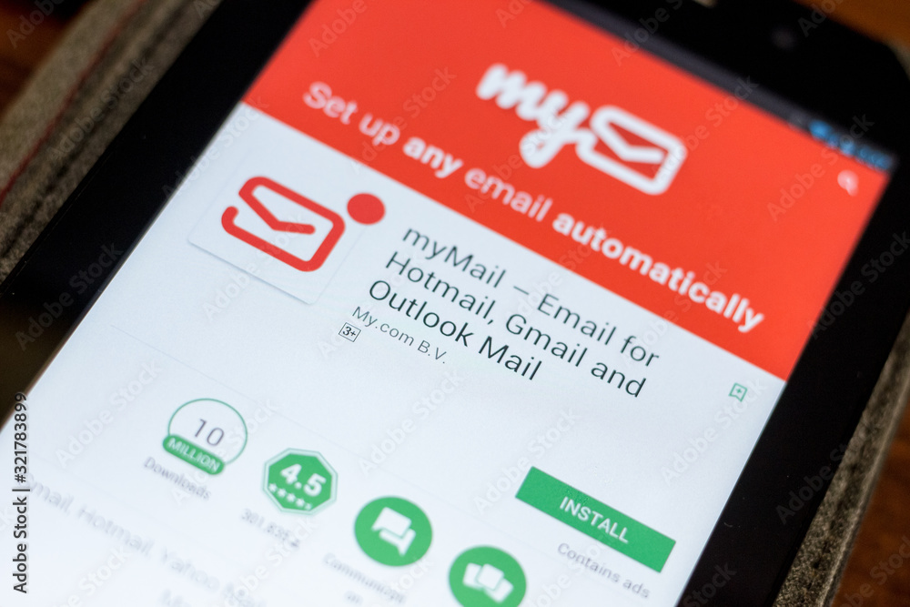 Ryazan, Russia - July 03, 2018: myMail ? Email for Hotmail, Gmail and ...