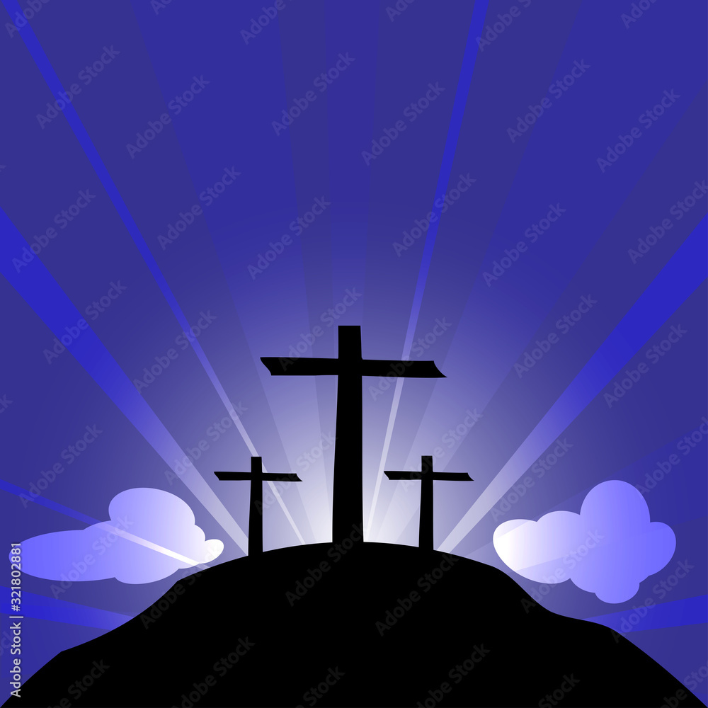 Christian Cross in Easter And is a symbol in remembrance of Jesus ...