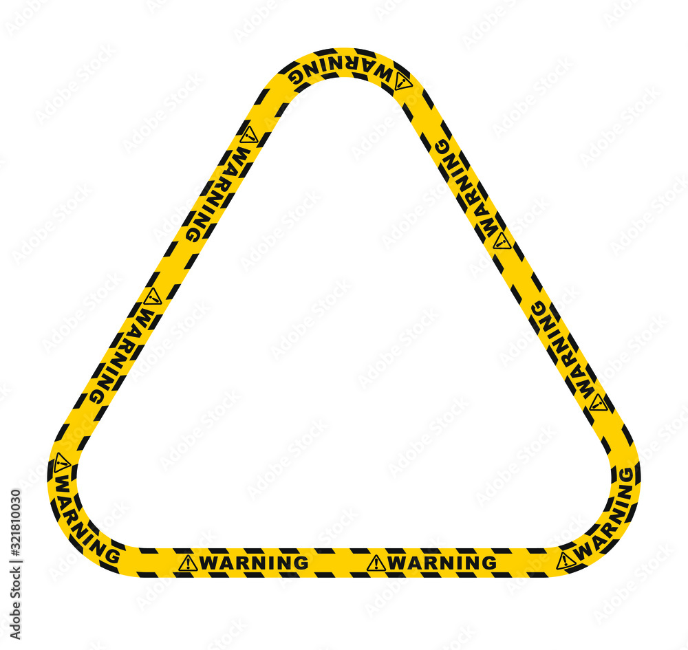 Warning Frame Yellow Black Diagonal Stripes frame.Vector Illustration ...