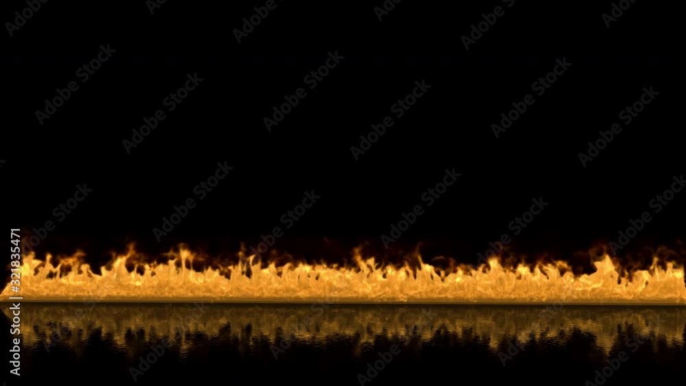 Dark hot background of danger flaming realistic emergency fire element ...
