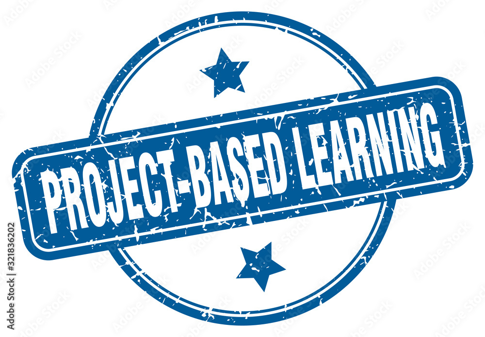 project-based learning stamp. project-based learning round vintage ...