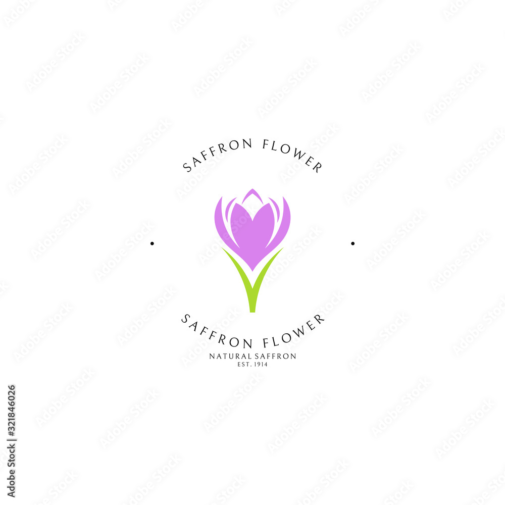 Saffron. Logo template Stock Vector | Adobe Stock