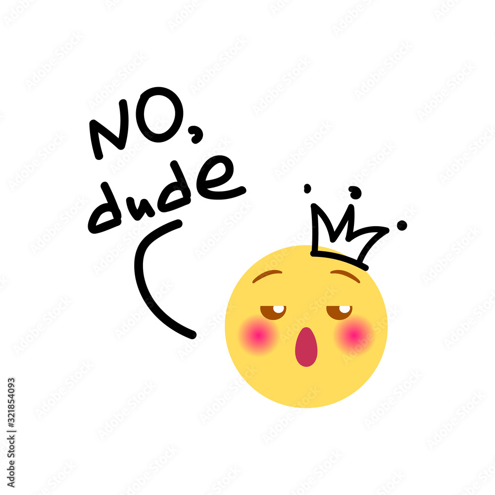 Vector illustration, speaking emoji. With hand drawn black marker ...