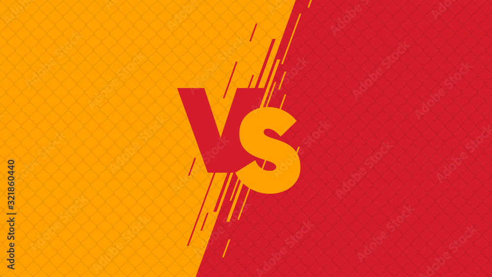 Versus screen flat modern design, fight headline on the background of ...