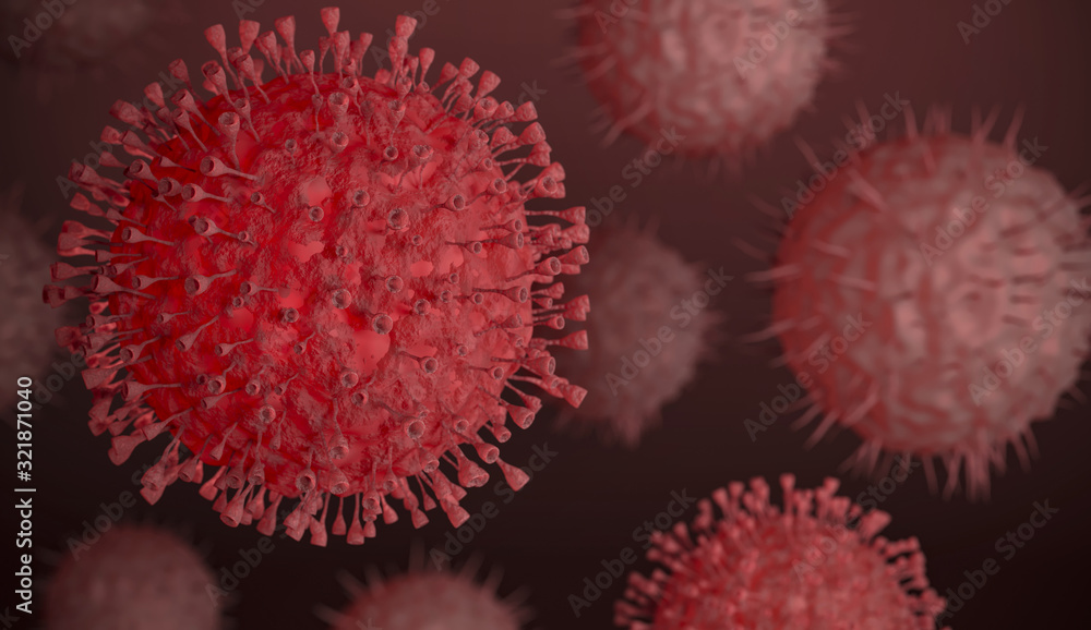 Coronavirus Infection inside human body. Respiratory disease is ...