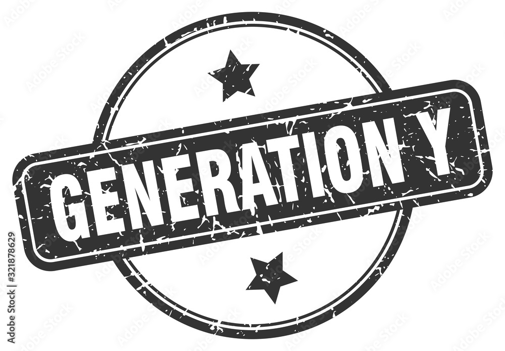 generation y stamp. generation y round vintage grunge sign. generation ...