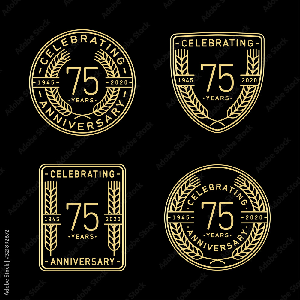 75 years anniversary celebration logotype. 75th anniversary logo ...