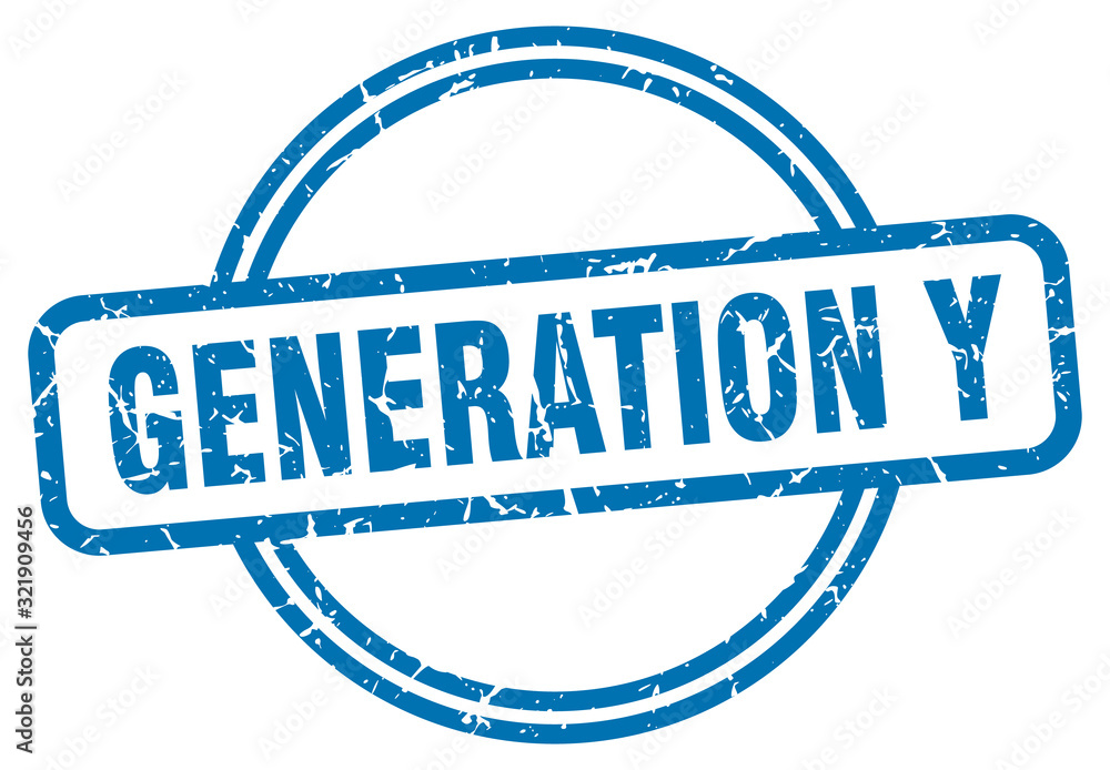 generation y stamp. generation y round vintage grunge sign. generation ...