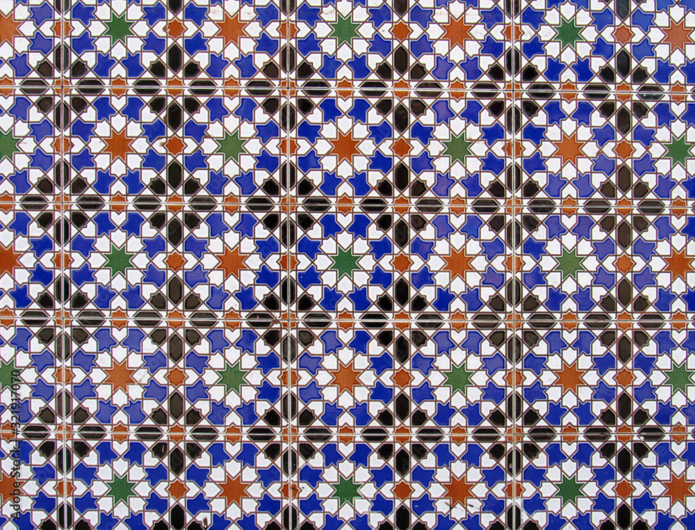 Checkered traditional Cuban ceramic mosaic tile background pattern ...