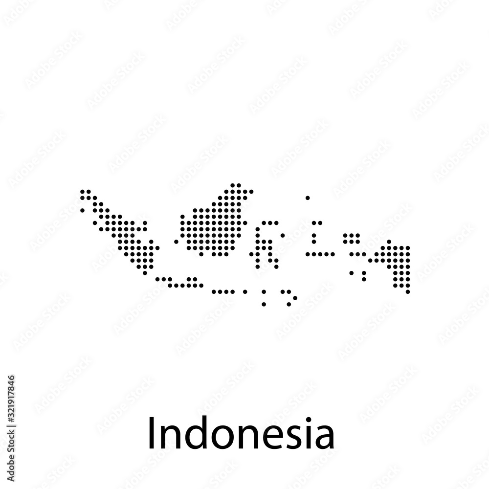 High detailed vector map - Indonesia Stock Vector | Adobe Stock