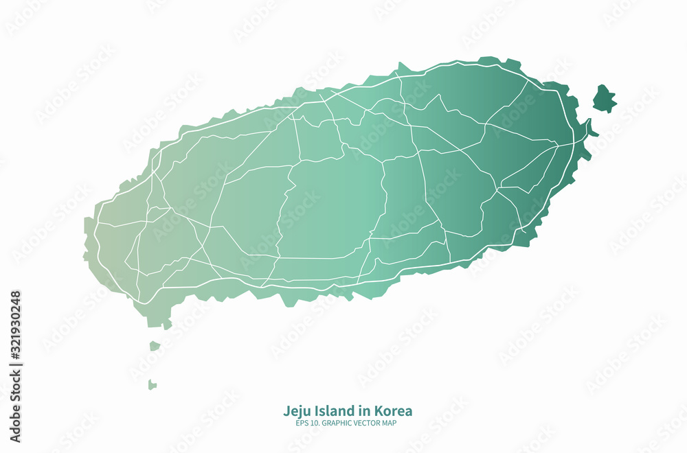 jeju island map. jeju map of korea. Stock Vector | Adobe Stock