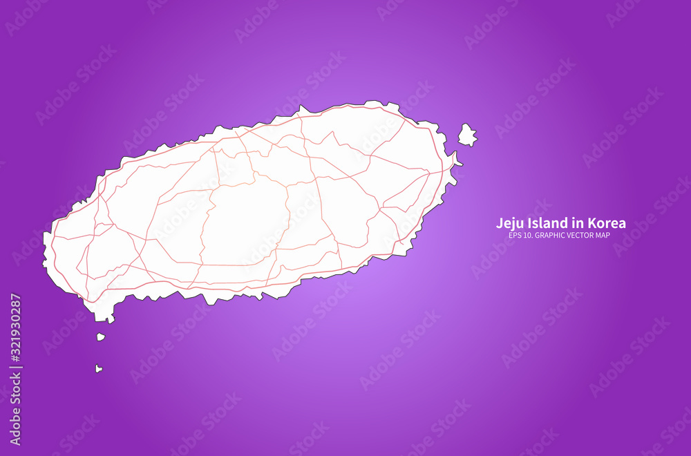 jeju island map. jeju map of korea. Stock Vector | Adobe Stock